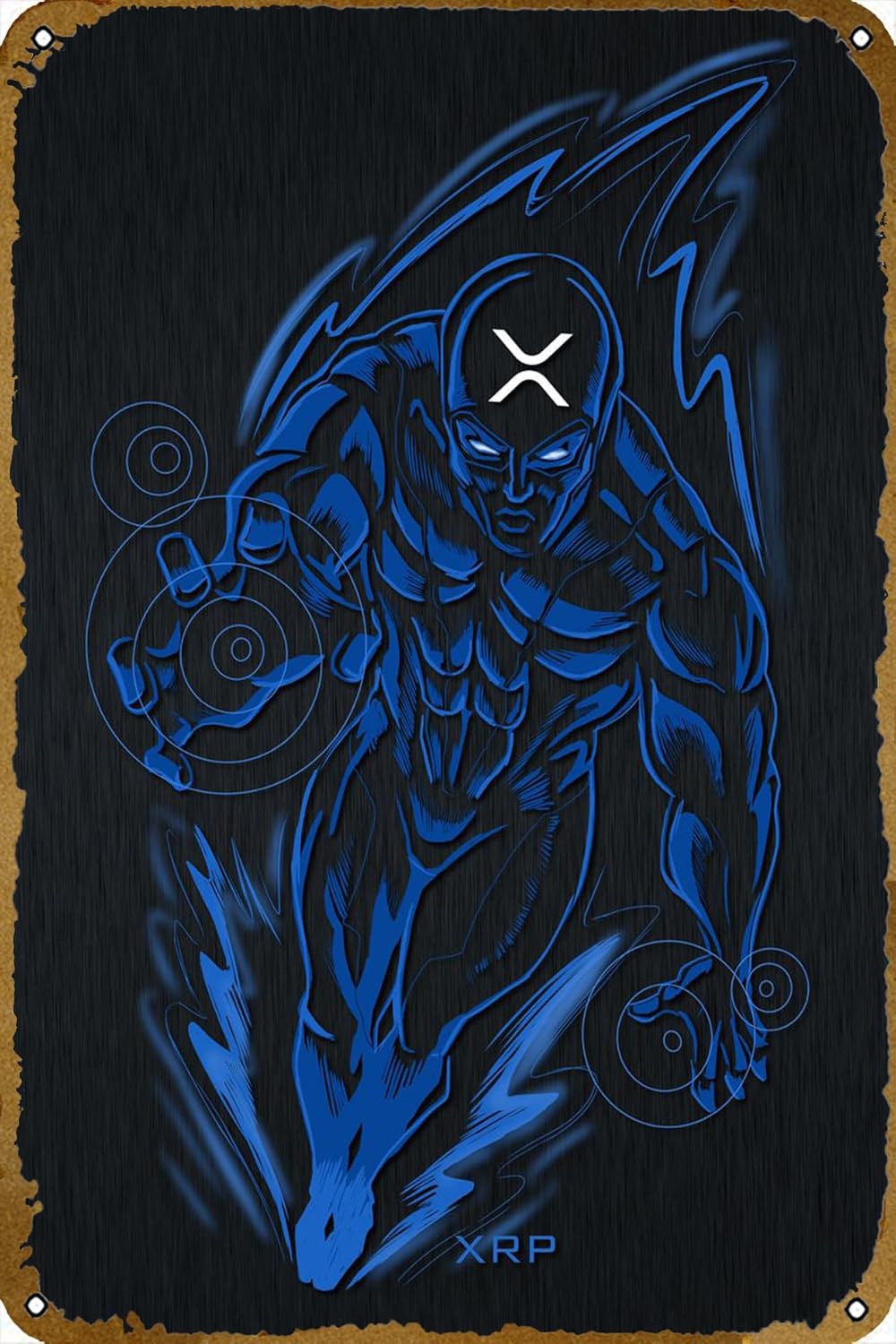 Amazon.com : Crypto Heroes XRP Ripple Comics Poster Retro Metal Tin ...