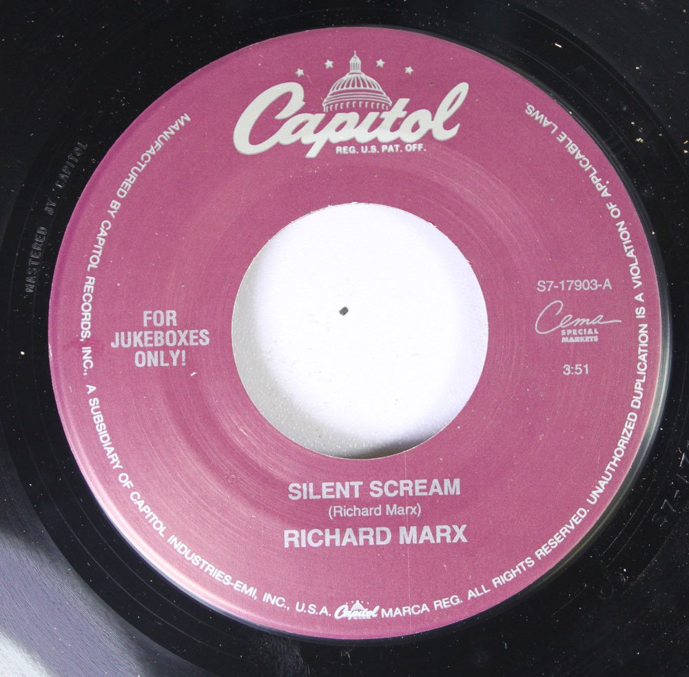 Amazon.com: Richard Marx 45 RPM Silent Scream / Soul Motion: CDs & Vinyl