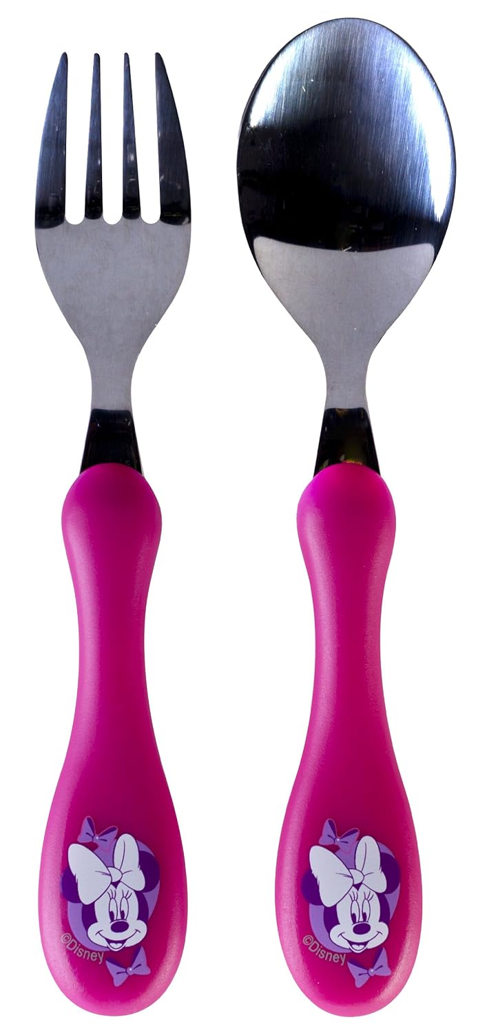 Planet Zak's Good to Go Minnie Mouse Flatware Set, 6-Inch, Set of 2 ...