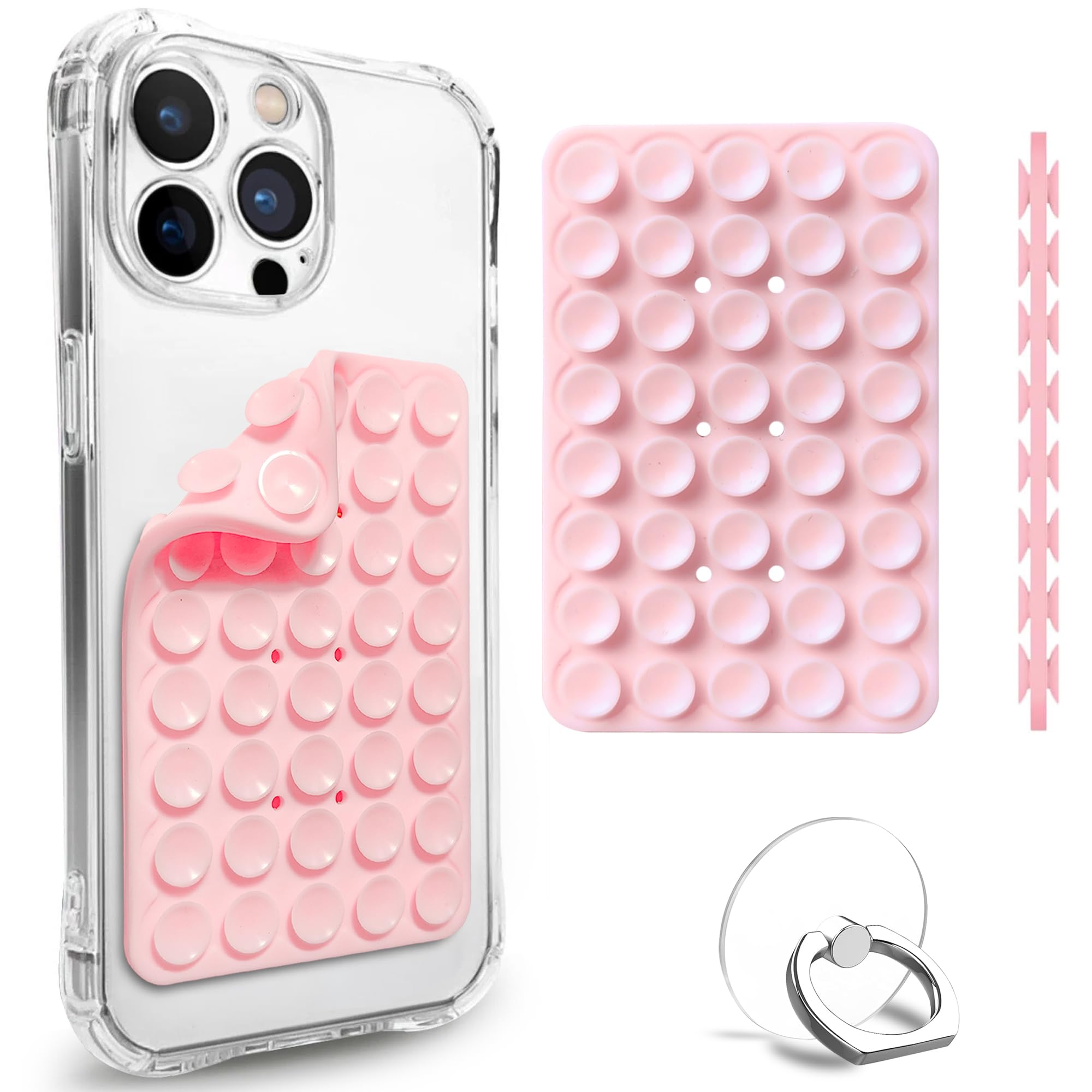 Suction Cup Phone Mount, Double Sided Silicone Suction Phone Case ...