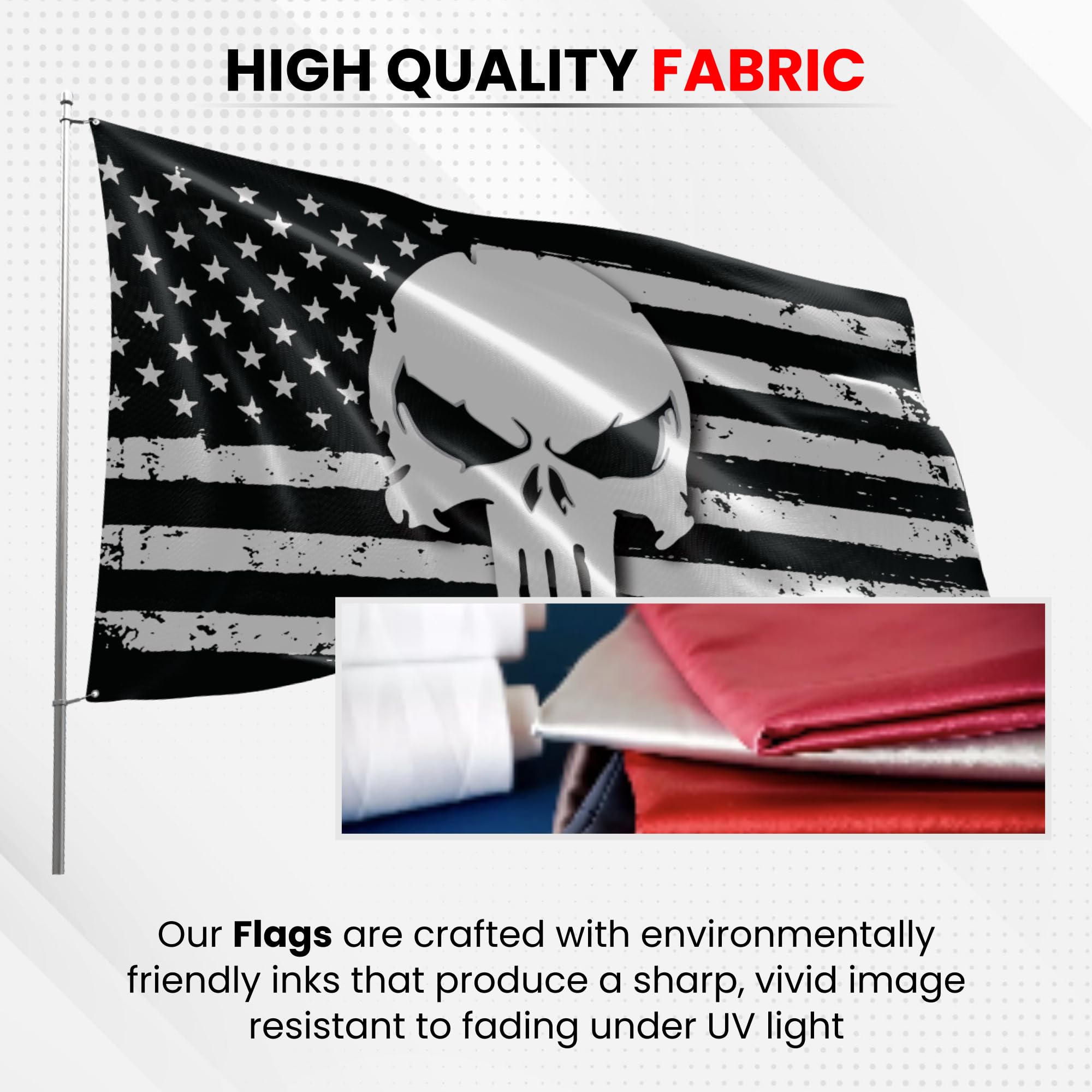 Us Flag With Skull Inside Amazon.com : Skull USA Flag Banner 3X5 Feet
