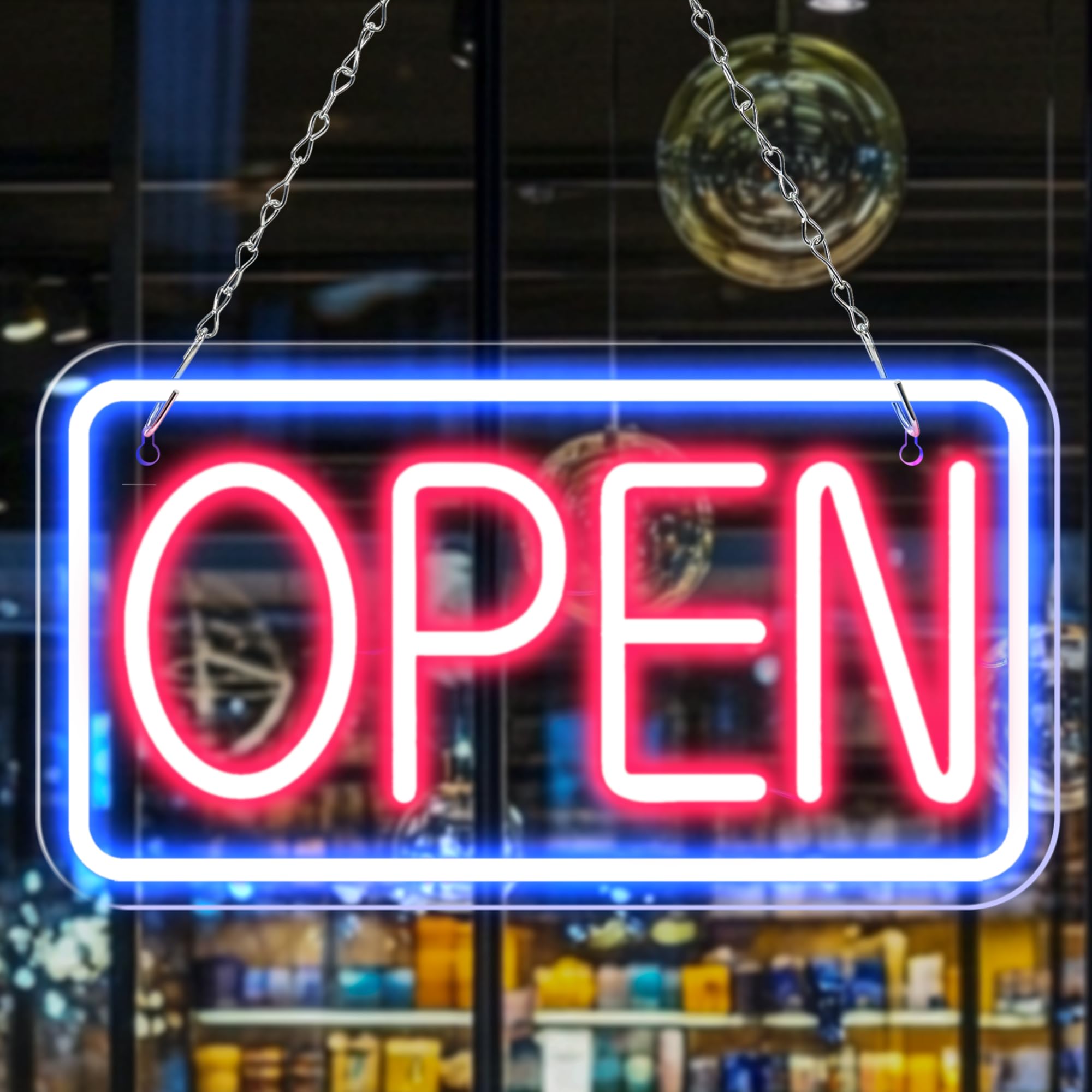 Amazon.com : LED Neon Open Signs for Business, 14.5 "X 8.2" Bright ...