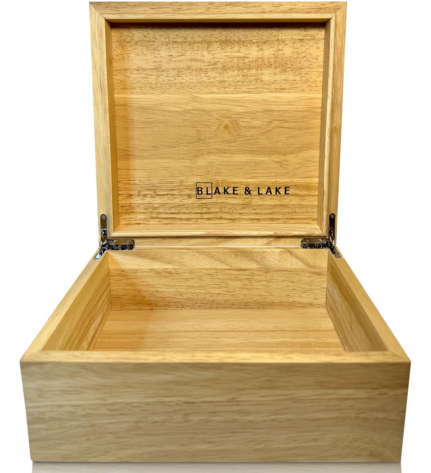 Amazon.com: Blake & Lake Wooden Eco Box with Hinged Lid - Solid Oak ...