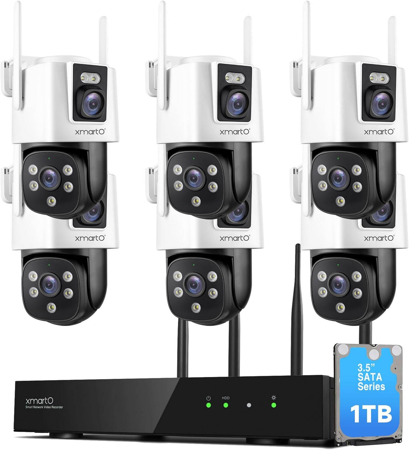 Amazon.com : [2-in-1 CAM] XMARTO 16CH Security Camera System Outdoor ...