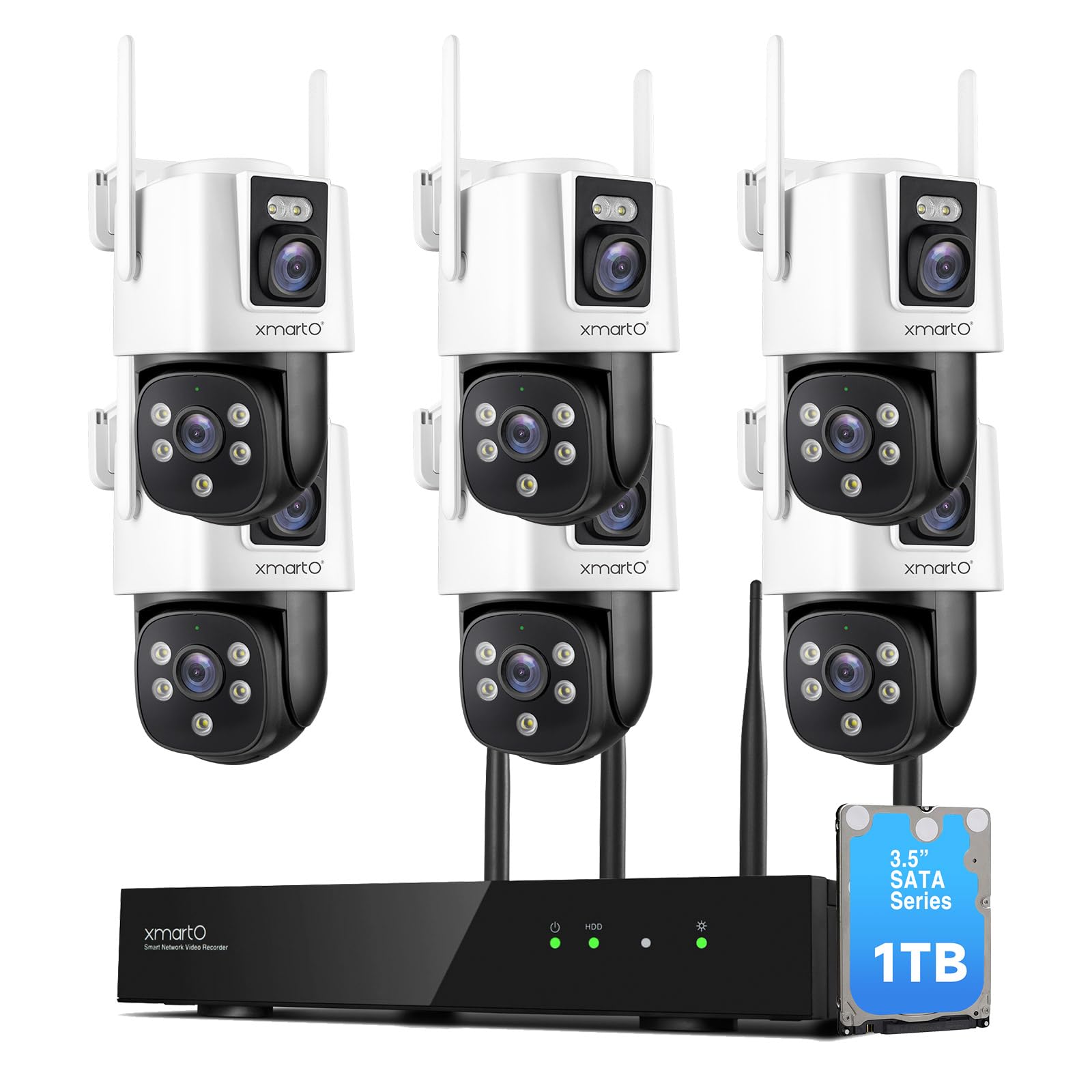 Amazon.com : [2-in-1 CAM] XMARTO 16CH Security Camera System Outdoor ...
