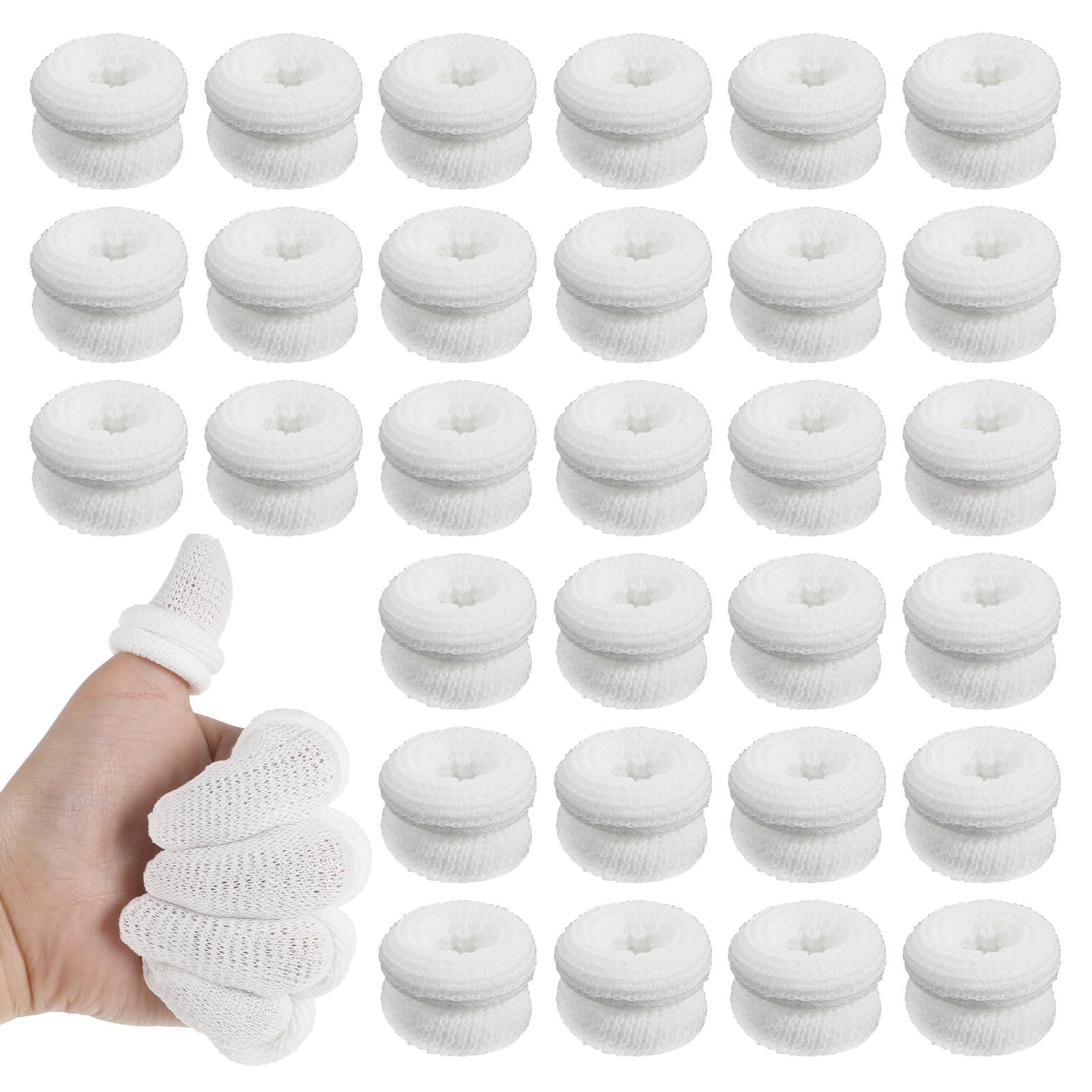 Amazon.com: Giantree 30 Pcs Cotton Finger Cots, Tubular Finger Bandages ...