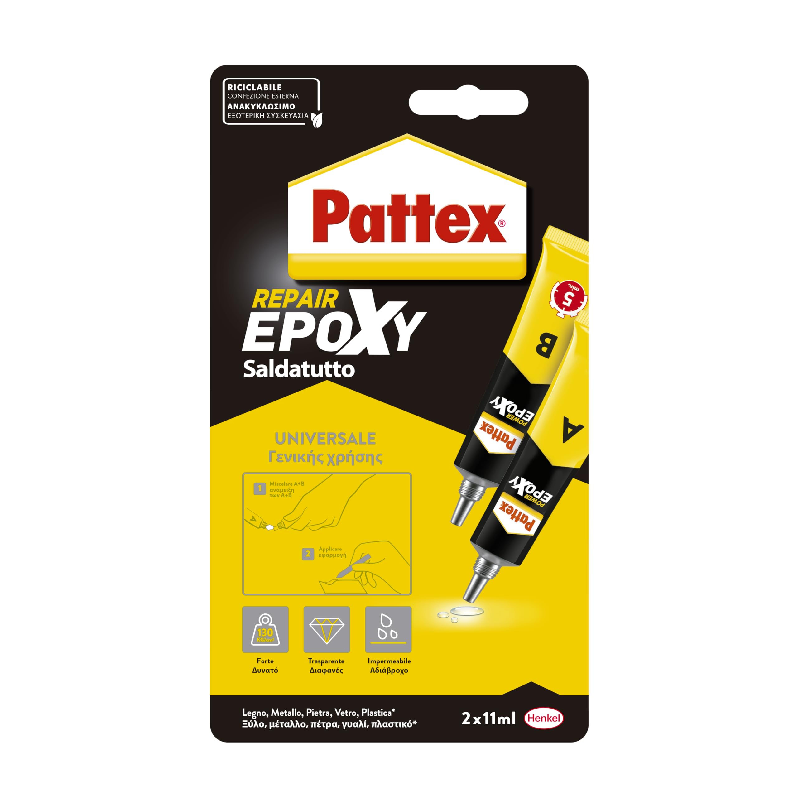 Pattex 2K liquid Saldatutto 5 minuti, forte colla epossidica ...