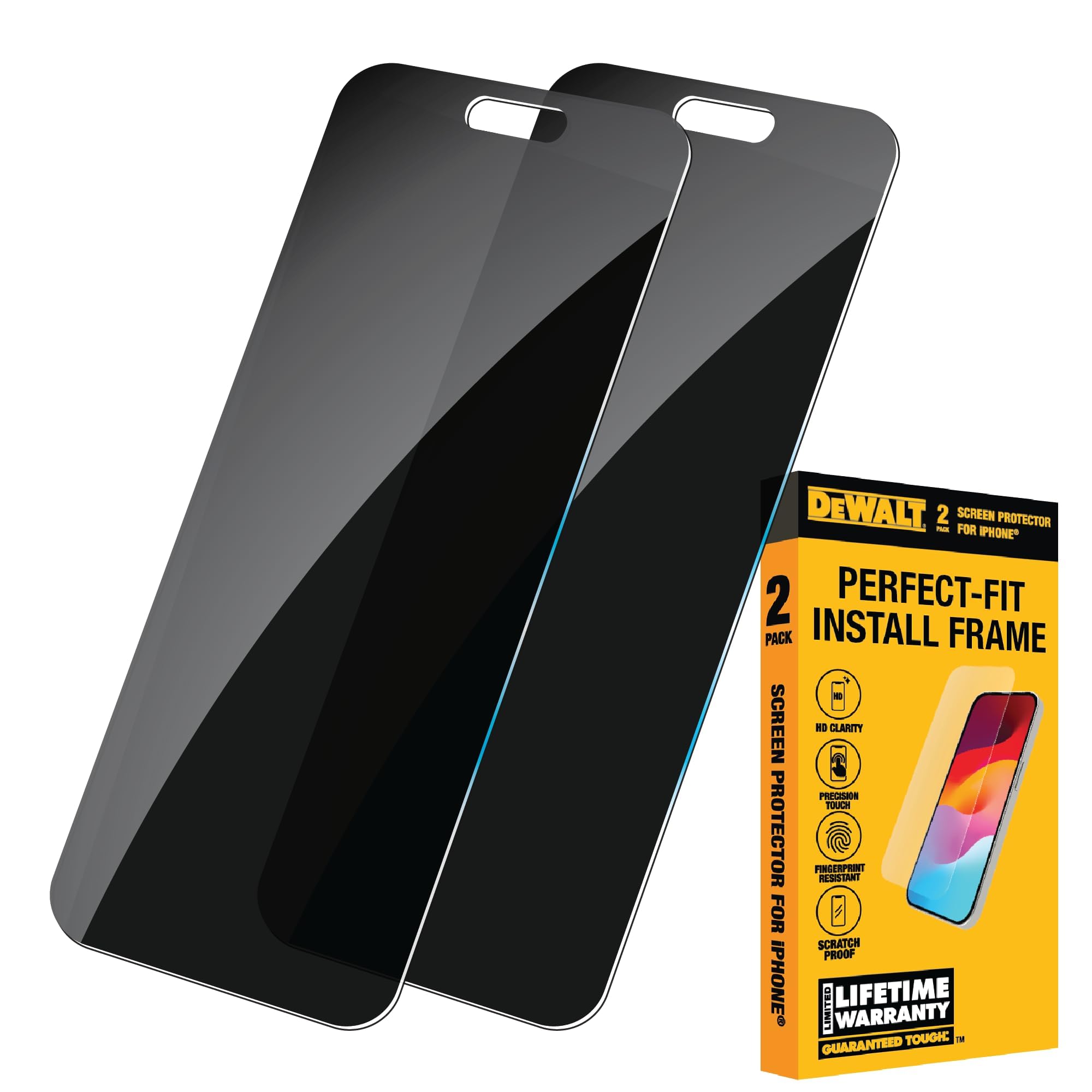 Amazon.com: DEWALT 2Pack Privacy Screen Protector for iPhone Sensor ...