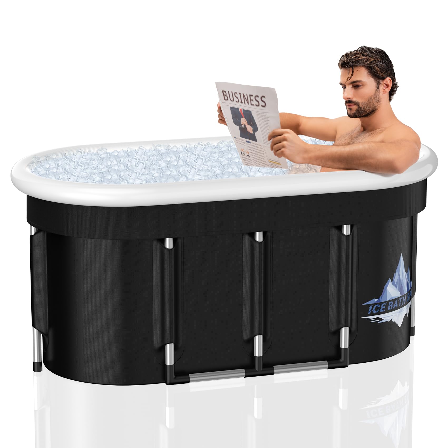 Amazon.com: Upgraded 142 Gal Oval Ice Bath Tub with 10 support rods for ...