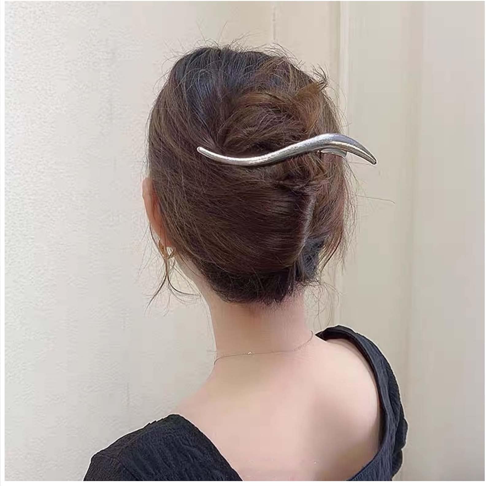 Amazon.com : Iaceble Minimalist Metal Hair Clip Barrette Large Long ...