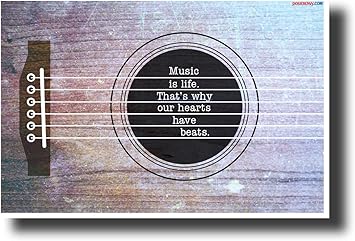 Amazon.com: Music Is Life... - NEW Motivational Music Classroom Poster ...