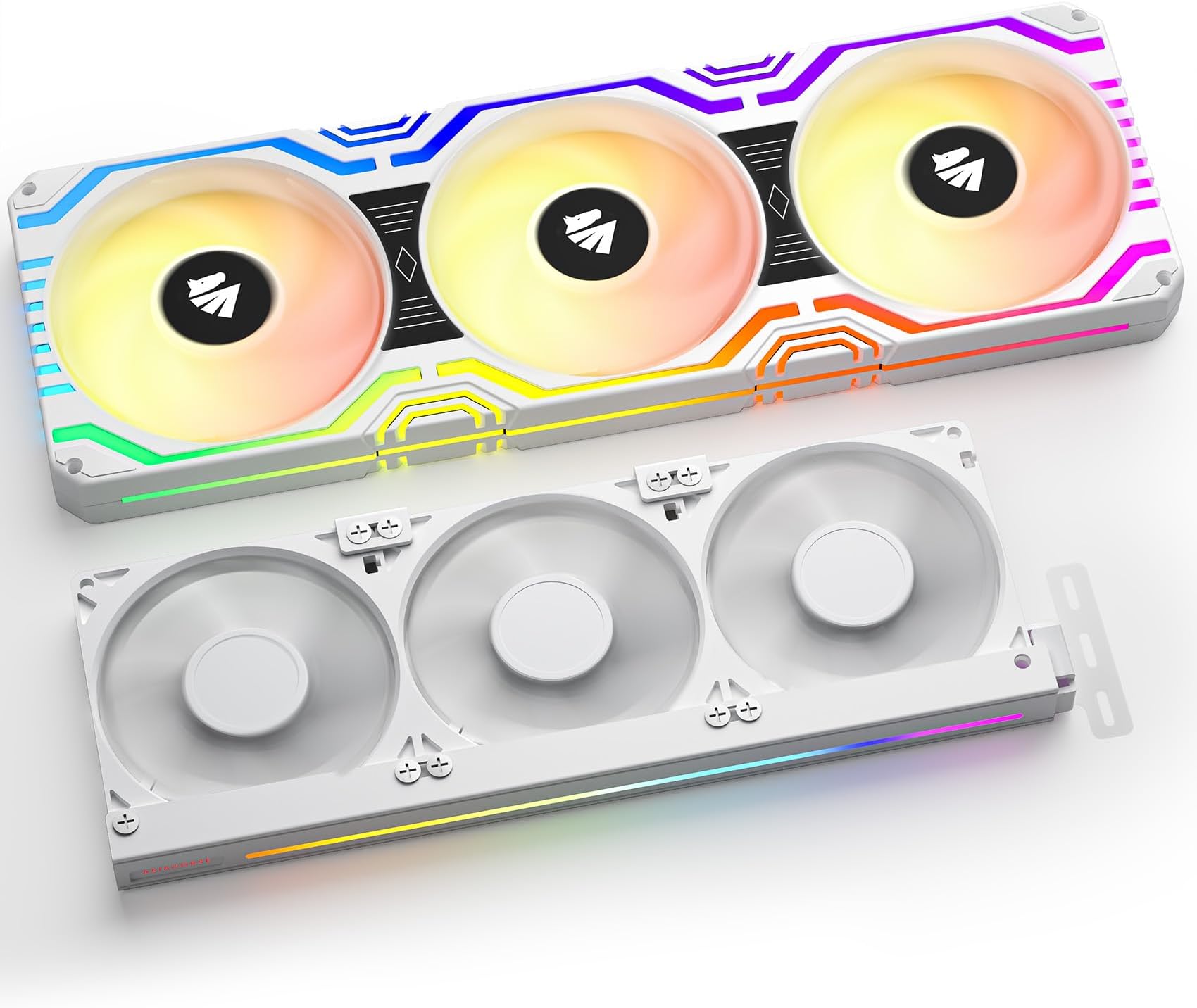 Amazon.com: Asiahorse Matrix-White 360mm RGB Case Fan, GPU Support ...