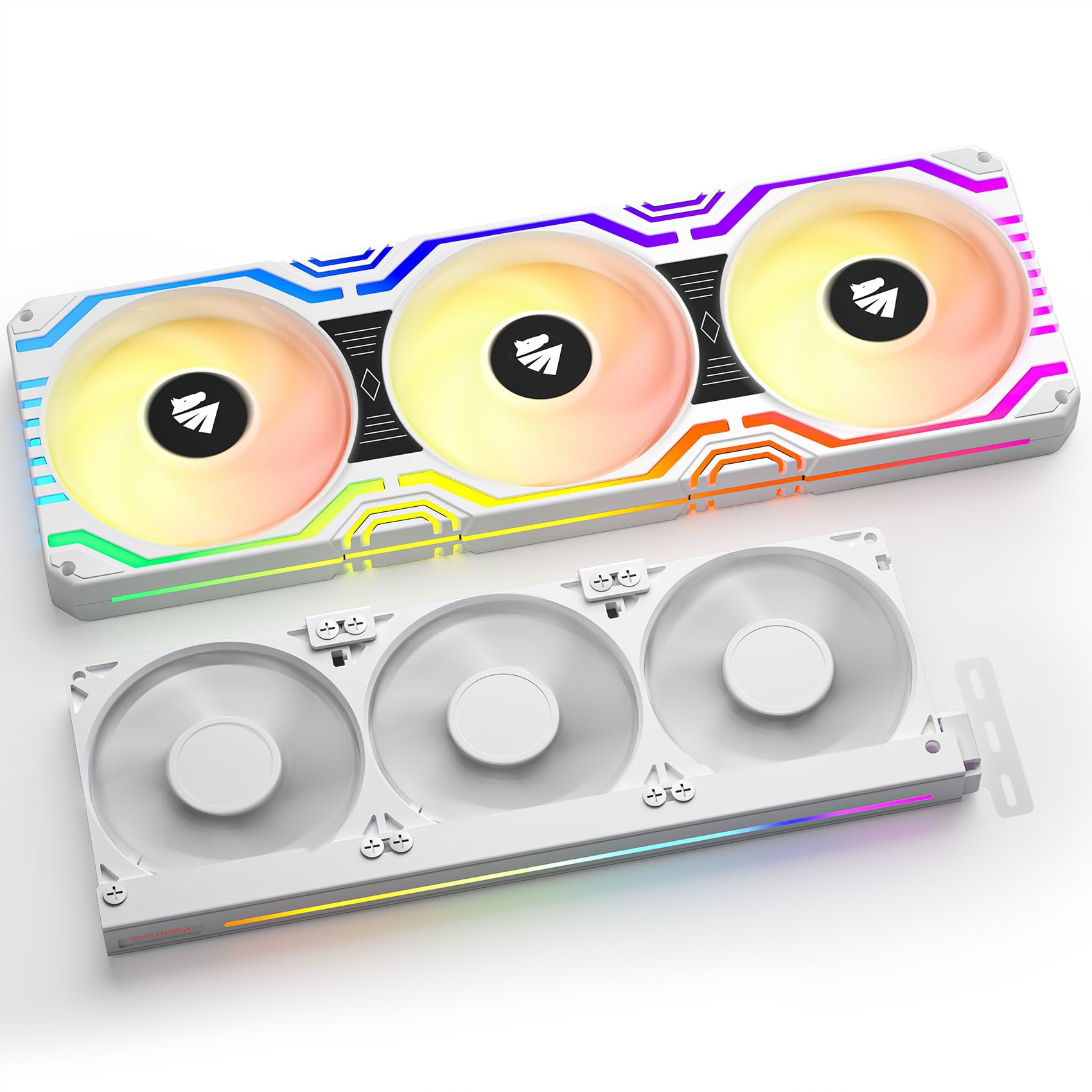 Amazon.com: Asiahorse Matrix-White 360mm RGB Case Fan, GPU Support ...