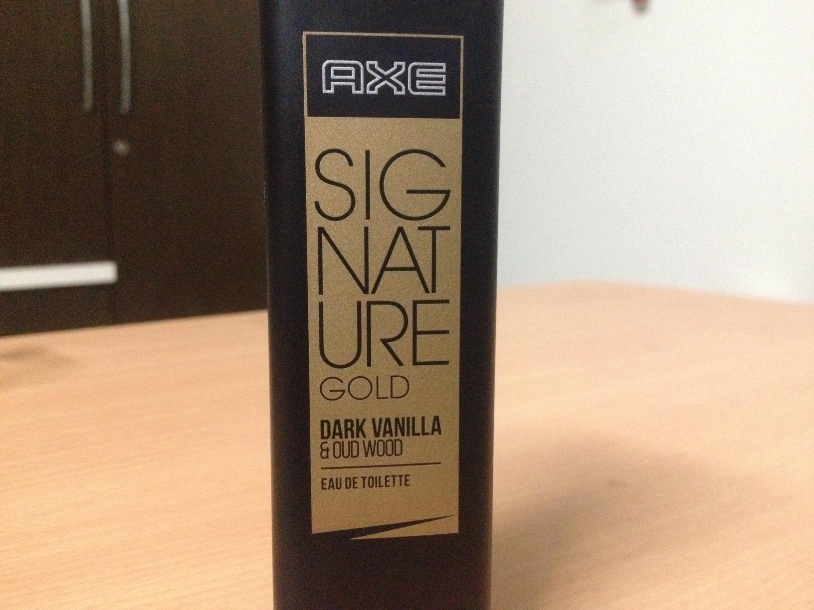 Buy Axe Signature Gold Dark Vanilla and Oud Wood Perfume, 80ml/65 G ...