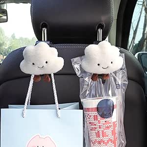 Amazon.com: BITAKI Cloud Car Seat Headrest Hook 2 Pack Cute Vehicle ...