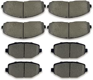 TALAMOYI 8pcs Front, Rear Ceramic Brake Pads Set for Chrysler Town & Country, Dodge Grand ...