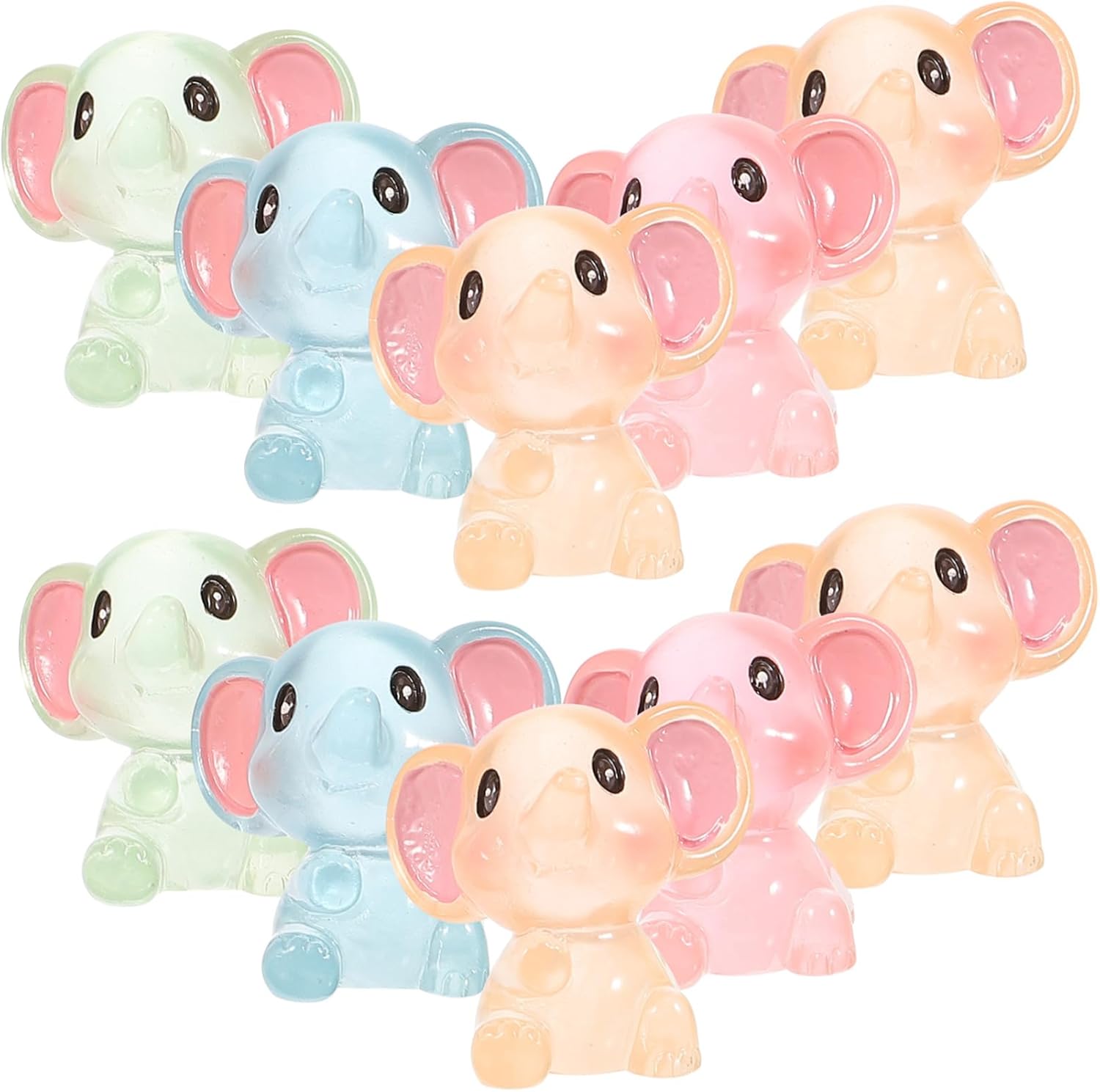 EXCEART 10Pcs Model Modeling Cute Elephant Decor Miniature Elephant ...