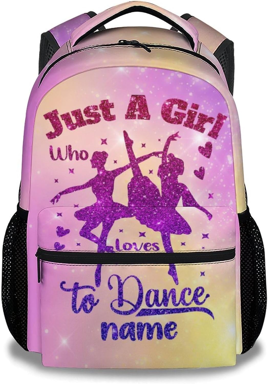 Amazon.com | FLEXIMX Custom Dance Backpack for Girls, 16 Inch Pink ...