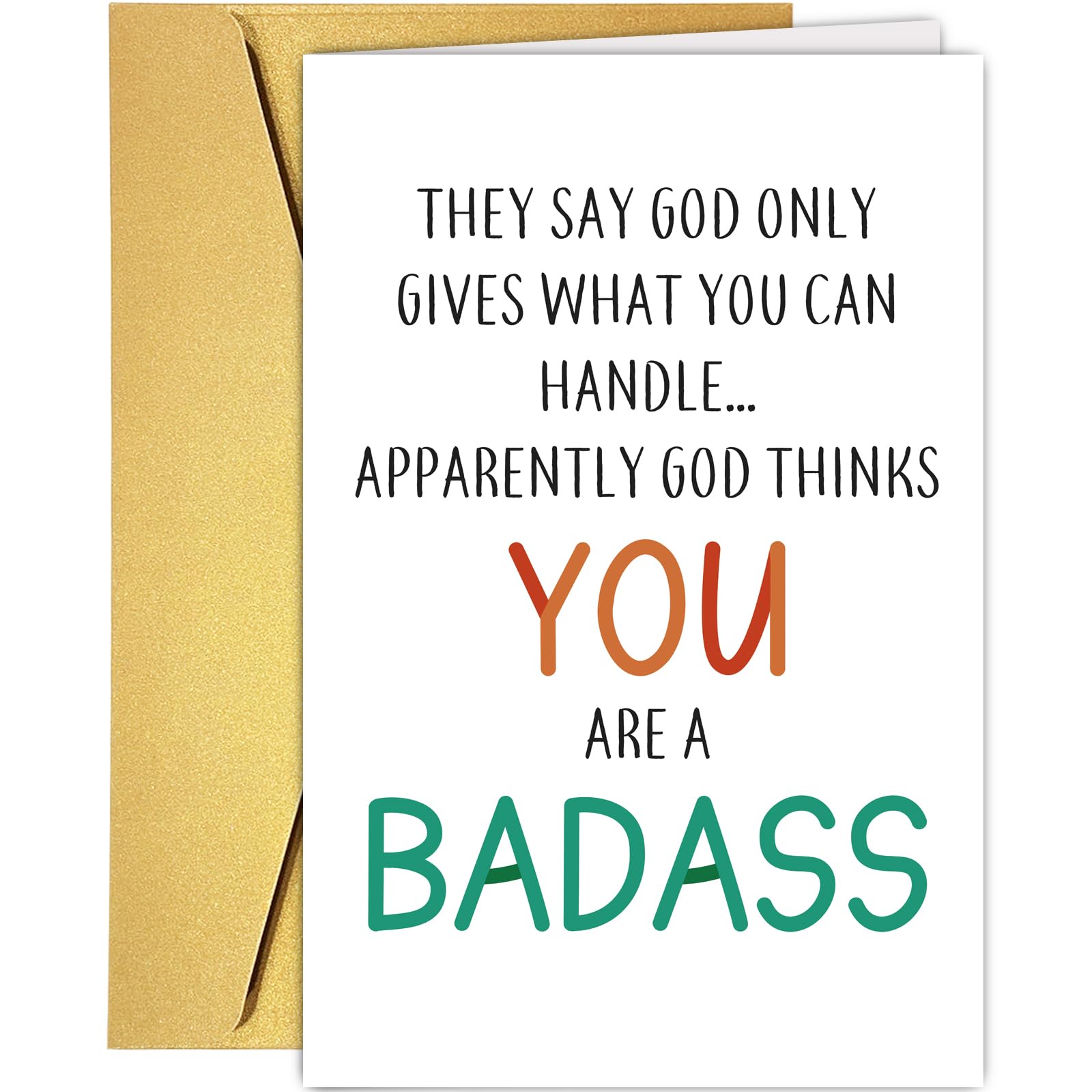 Amazon.com : Funny Badness Encouragement Card for Men Women, Humorous ...