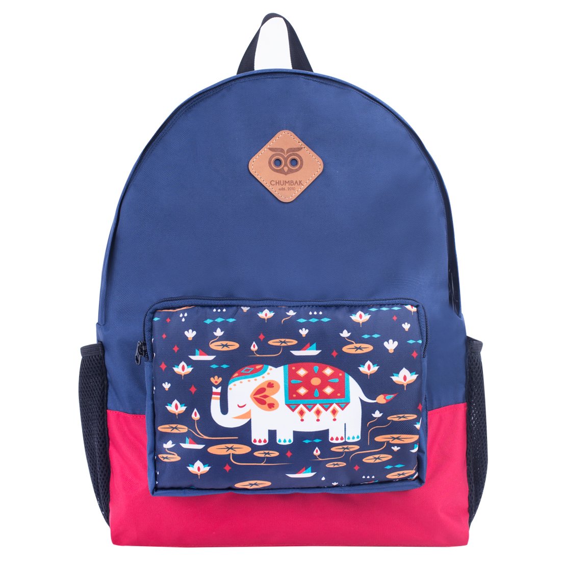 Buy Chumbak Polyester Monsoon Elephant Backpack - Blue at Amazon.in