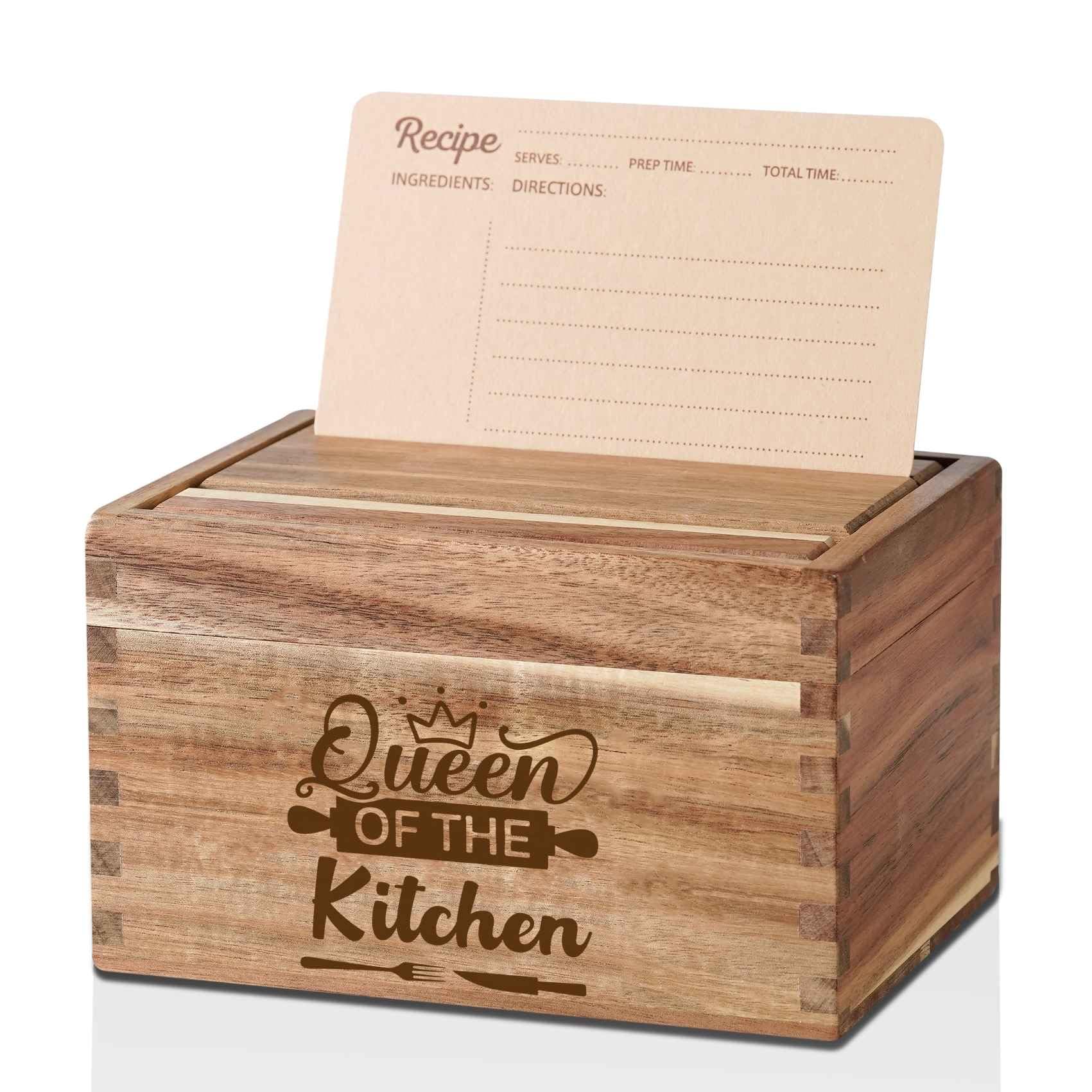 Amazon.com: InnoBeta Funny Gifts Recipe Box, Queen of the Kitchen ...