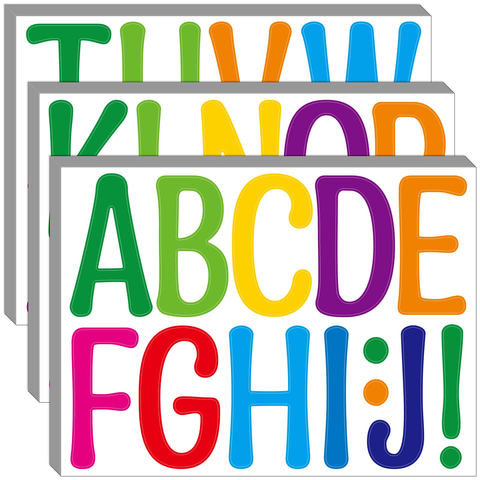 Amazon.com: Bemeol 30 Sheets Large Letter Stickers 4 Inch Alphabet ...