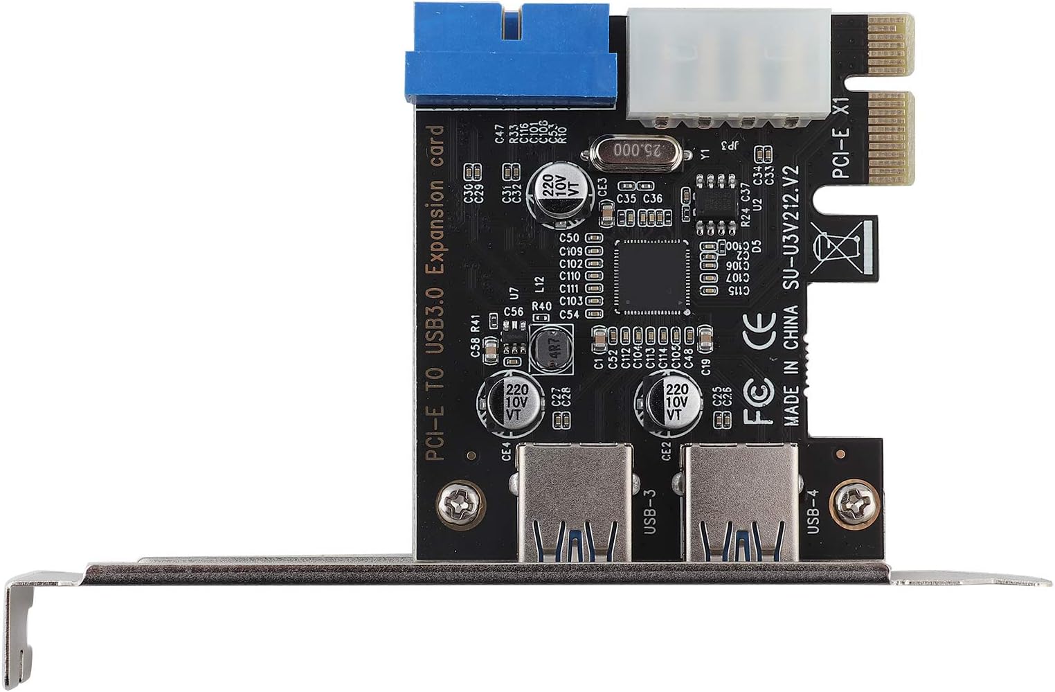 Amazon.co.jp: PCI‑E USB3.0拡張カードUSB3.0増設ボード PCI-E x1 / x4 / x8 / x16 高い互換性 汎用 XP 32/64/ 7 32/64 ...