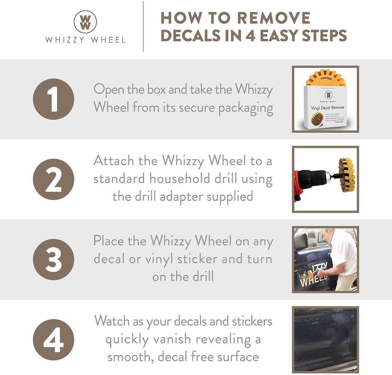 Snapklik.com : Whizzy Wheel Car Decal And Sticker Remover