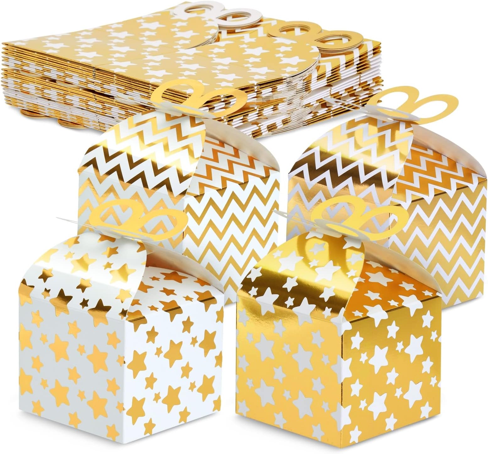 Amazon.com: Freletry 50PCS Candy Favor-Boxes Wedding Birthday Party ...