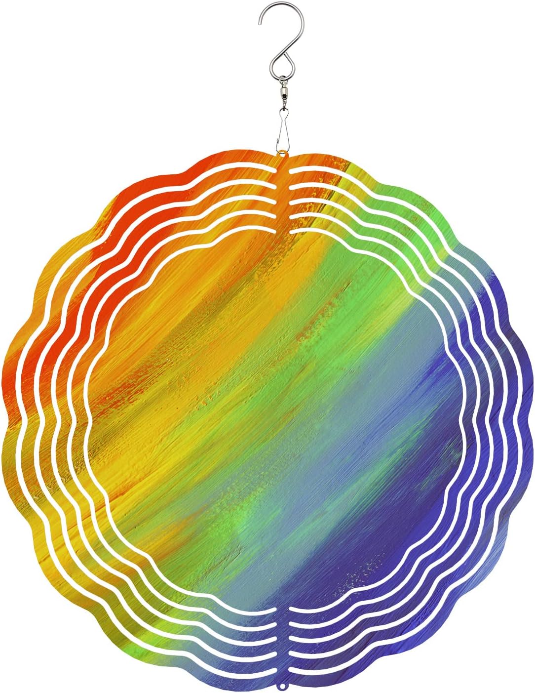 Amazon.com: Rainbow Ombre Wind Spinners for Yard and Garden Decor, Oil ...