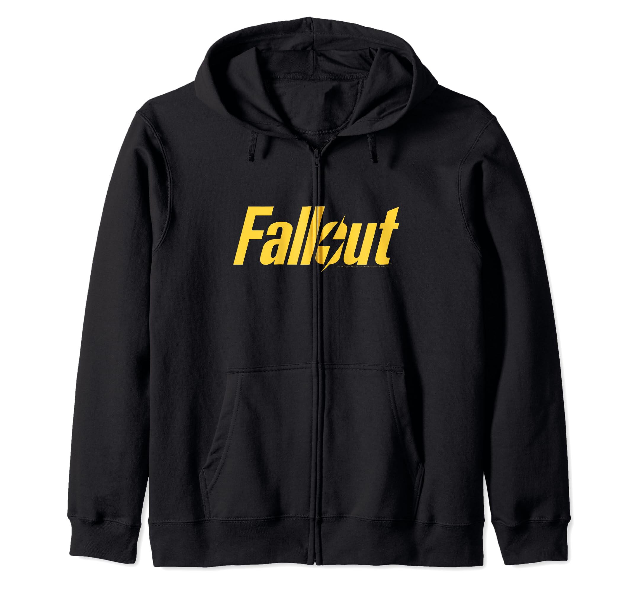 Amazon.com: Fallout TV Series Yellow Lightning Logo Zip Hoodie ...
