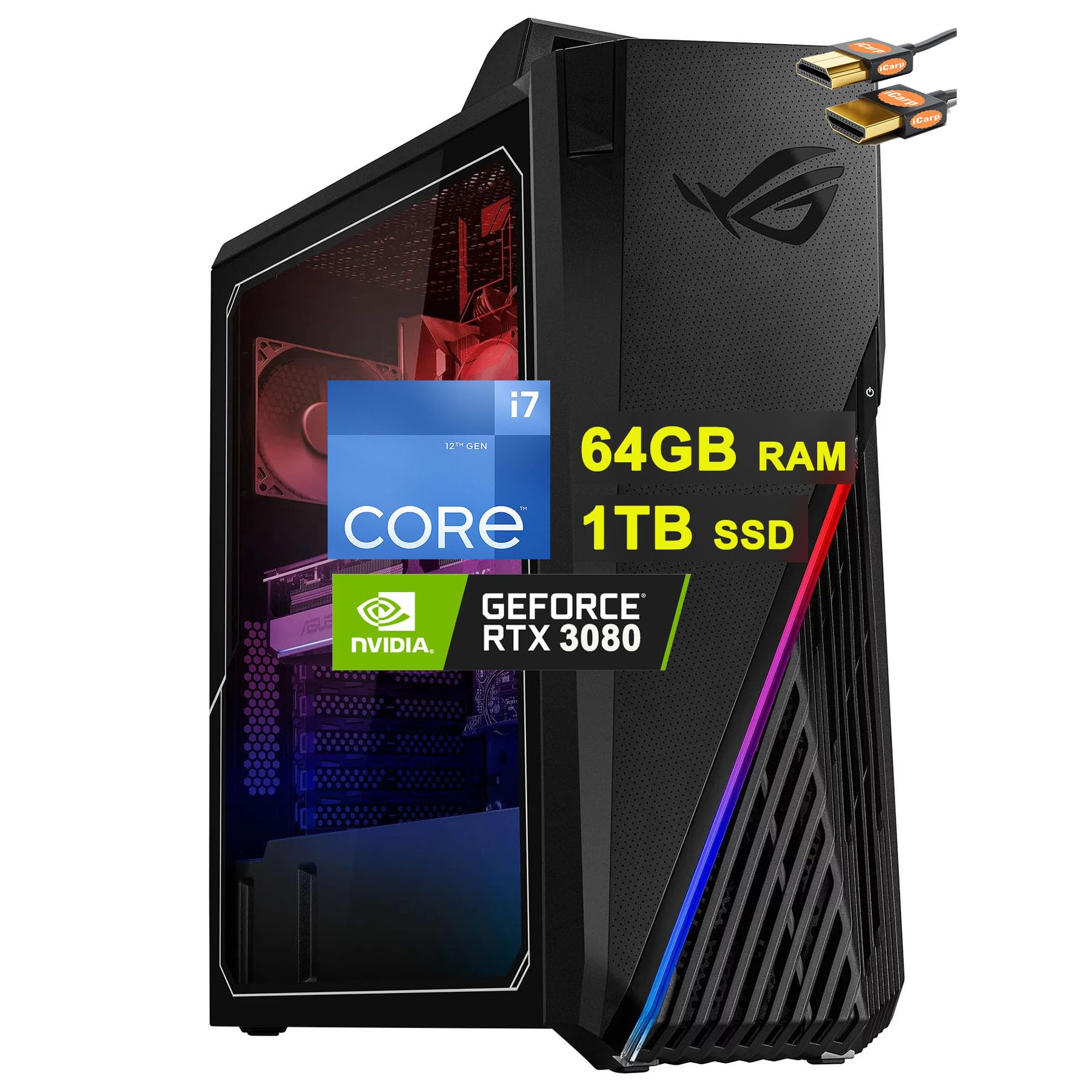 Buy ASUS ROG Strix GT15 G15 Gaming Desktop Intel 12-Core i7-12700F ...