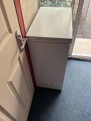 SIA CHF60W White Chest Freezer with Removable Wire Basket, 53L Slimline ...