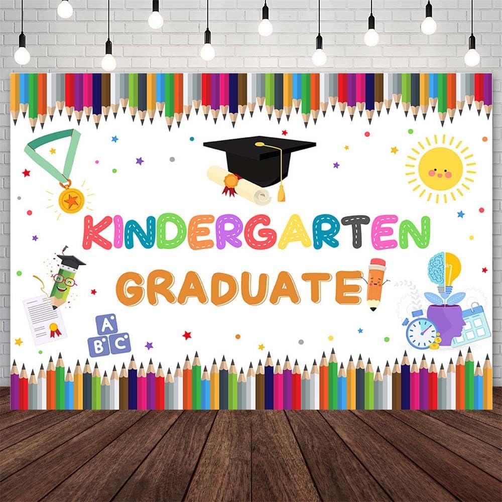 Amazon.com: Kindergarten Graduate Banner, Large Kindergarten Graduation ...