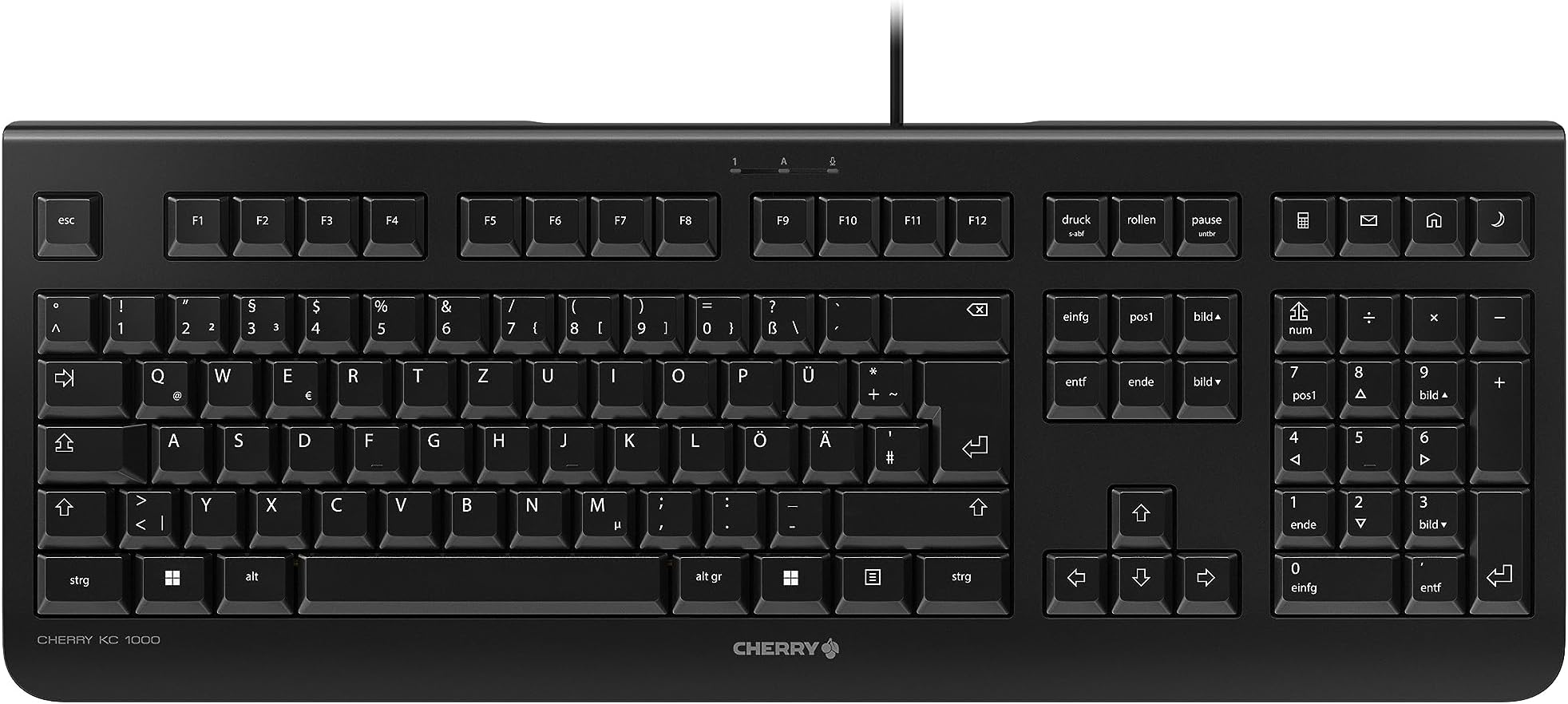 Amazon | CHERRY KC 1000 JK-0800GB-2 USBワイヤーキーボード、QWERTZ | Cherry | パソコン ...