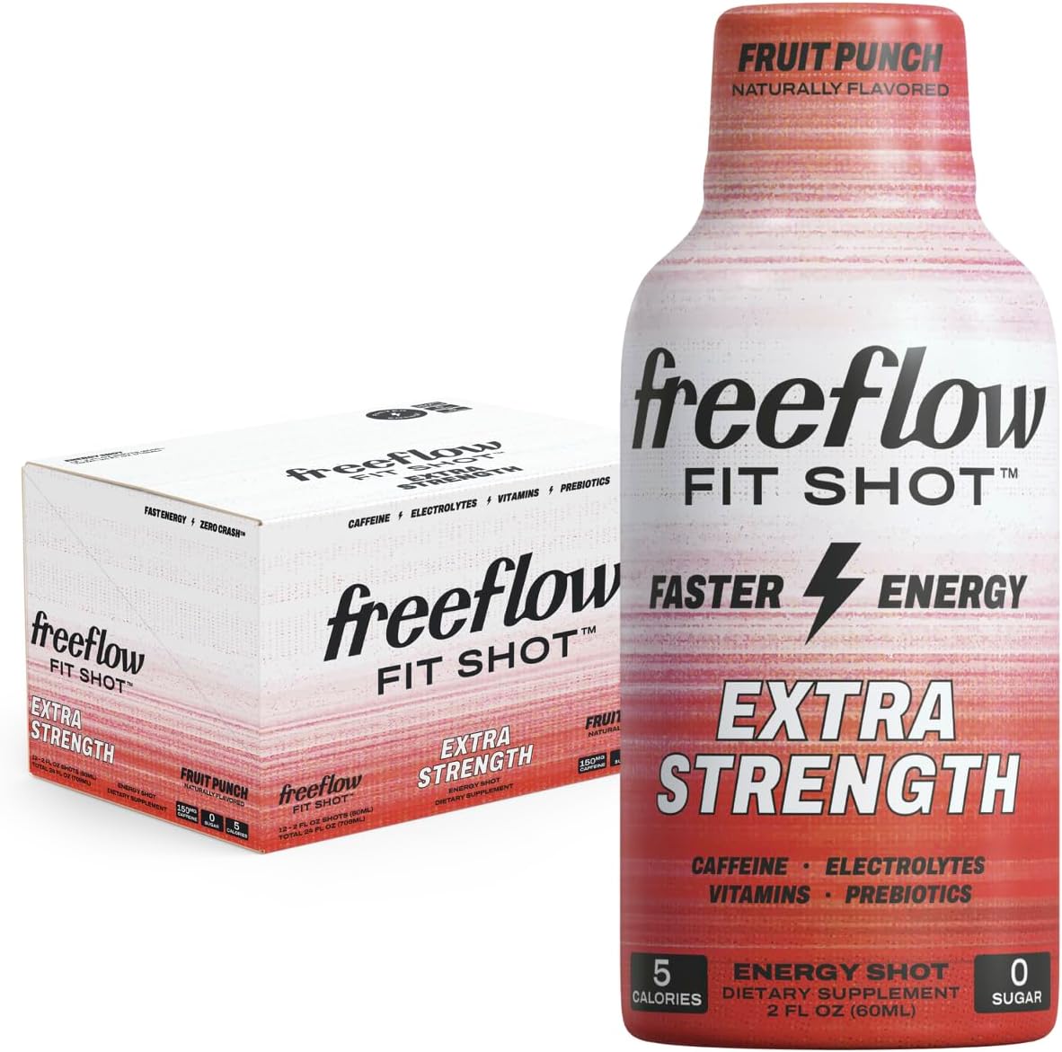 Amazon.com : Freeflow Fit, Extra Strength Energy Shot, Fruit Punch (2 ...
