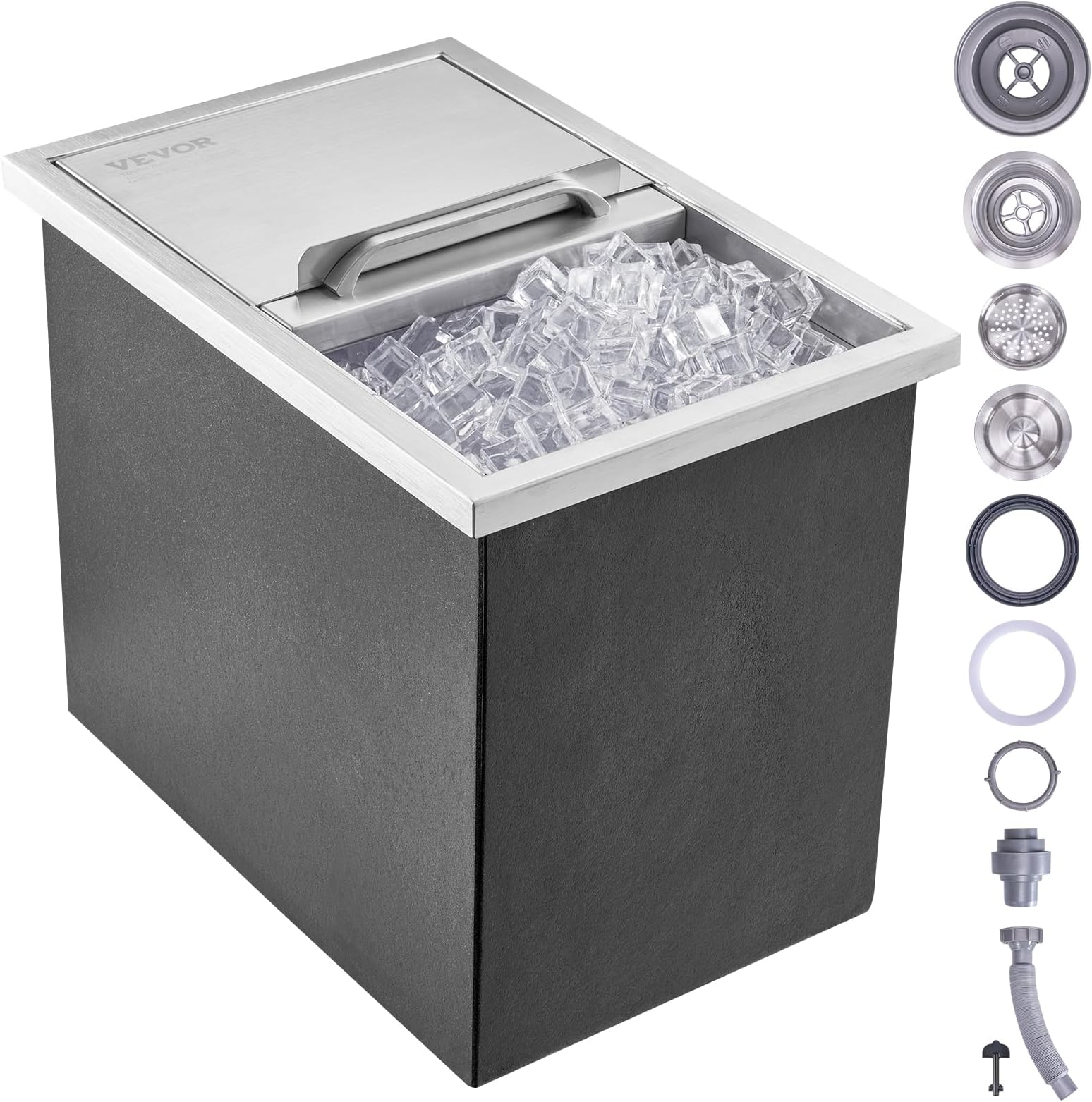 Amazon.com: VEVOR Drop in Ice Chest, 18"L x 12"W x 14.5"H Stainless ...