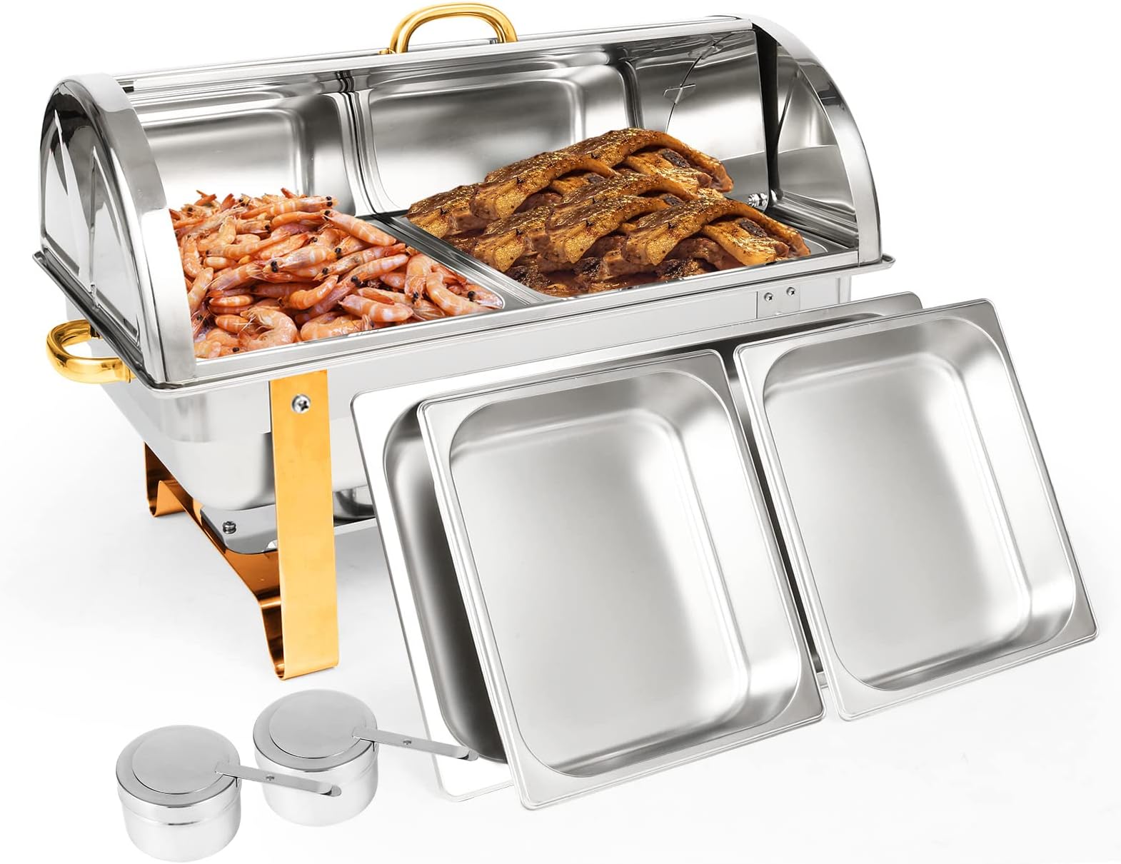 Amazon.com: Restlrious Chafing Dish Buffet Set Stainless Steel 8 QT ...