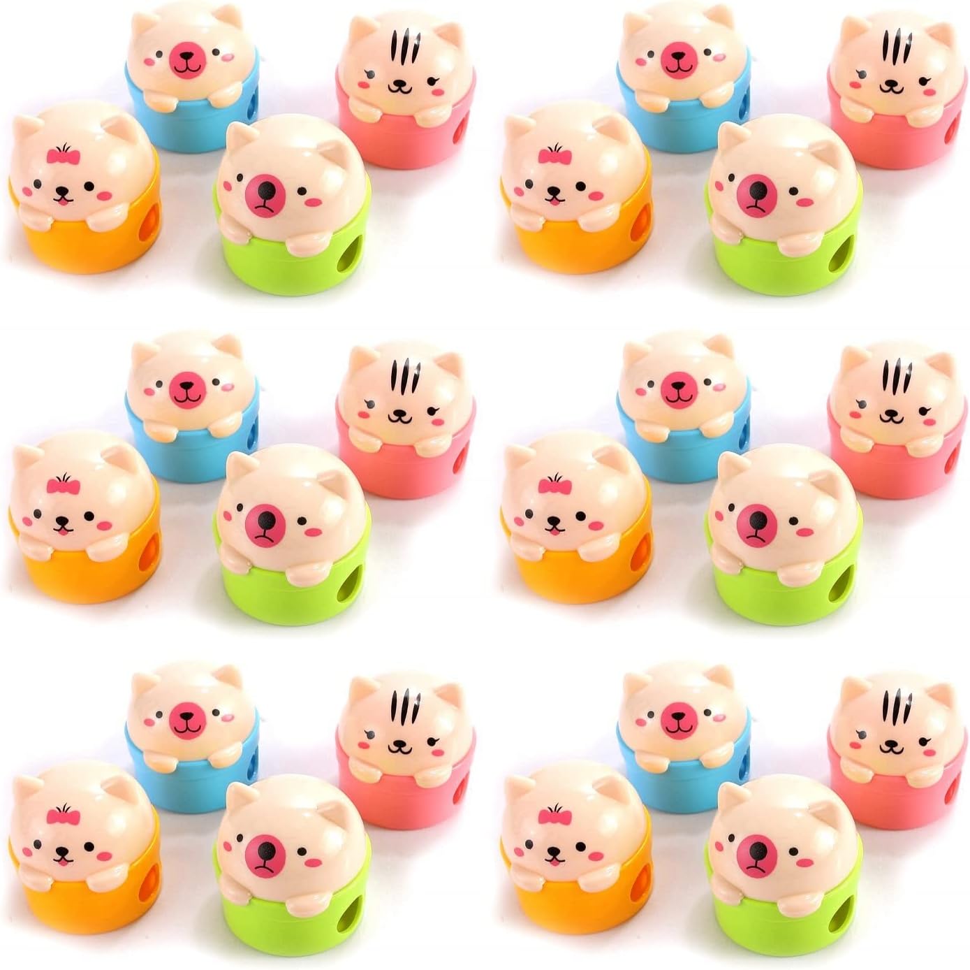 JZK 50 x Novelty cartoon animal pencil sharpeners toy for children ...