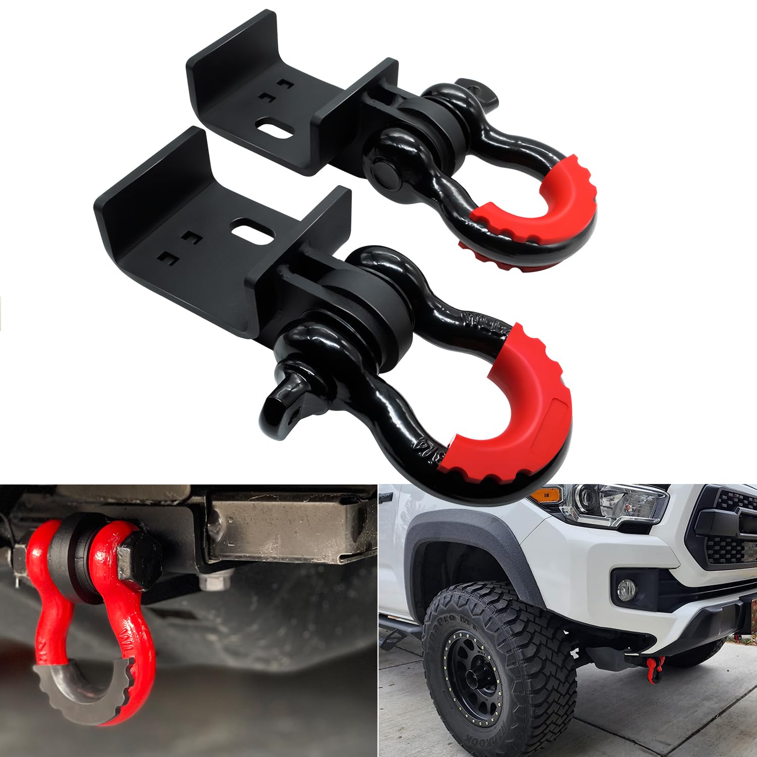 Amazon.com: lifgarfe Front Demon Tow Hook Demon Shackle Brackets with 3 ...