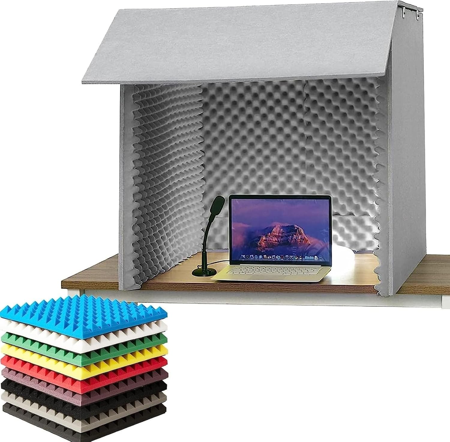 Amazon.com - Portable Soundproof Booth Sound Proof Foam Panels Vocal ...