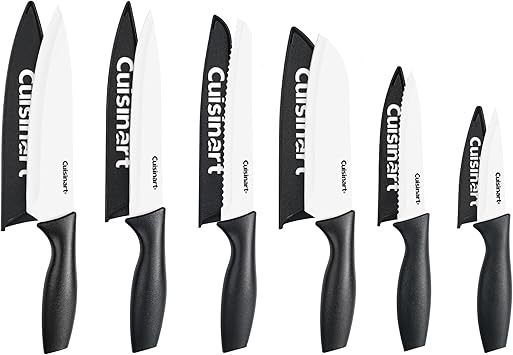 Amazon.com: Cuisinart Knife Set, 12pc Ceramic Coated Knife Set with 6 ...