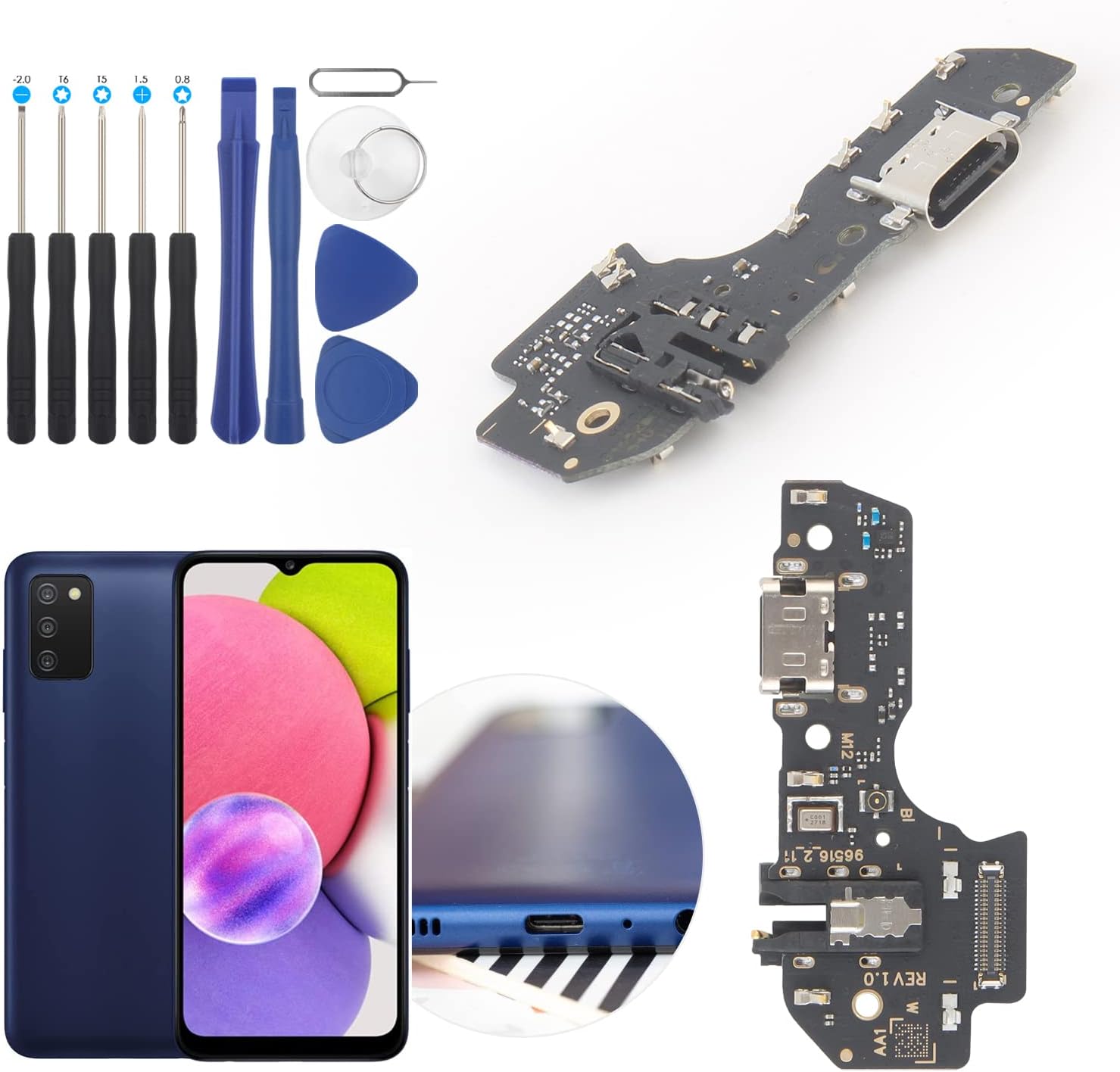 Amazon.com: Dock Connector for Samsung Galaxy A03s USB Charging Port ...