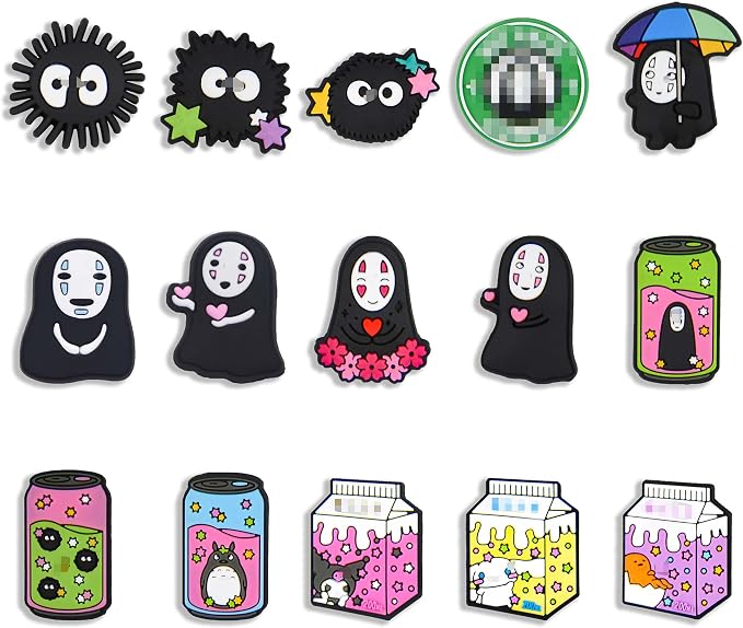 Amazon.com: Anime Croc Charms No Face 15PCS Shoe Charms for Croc PVC ...