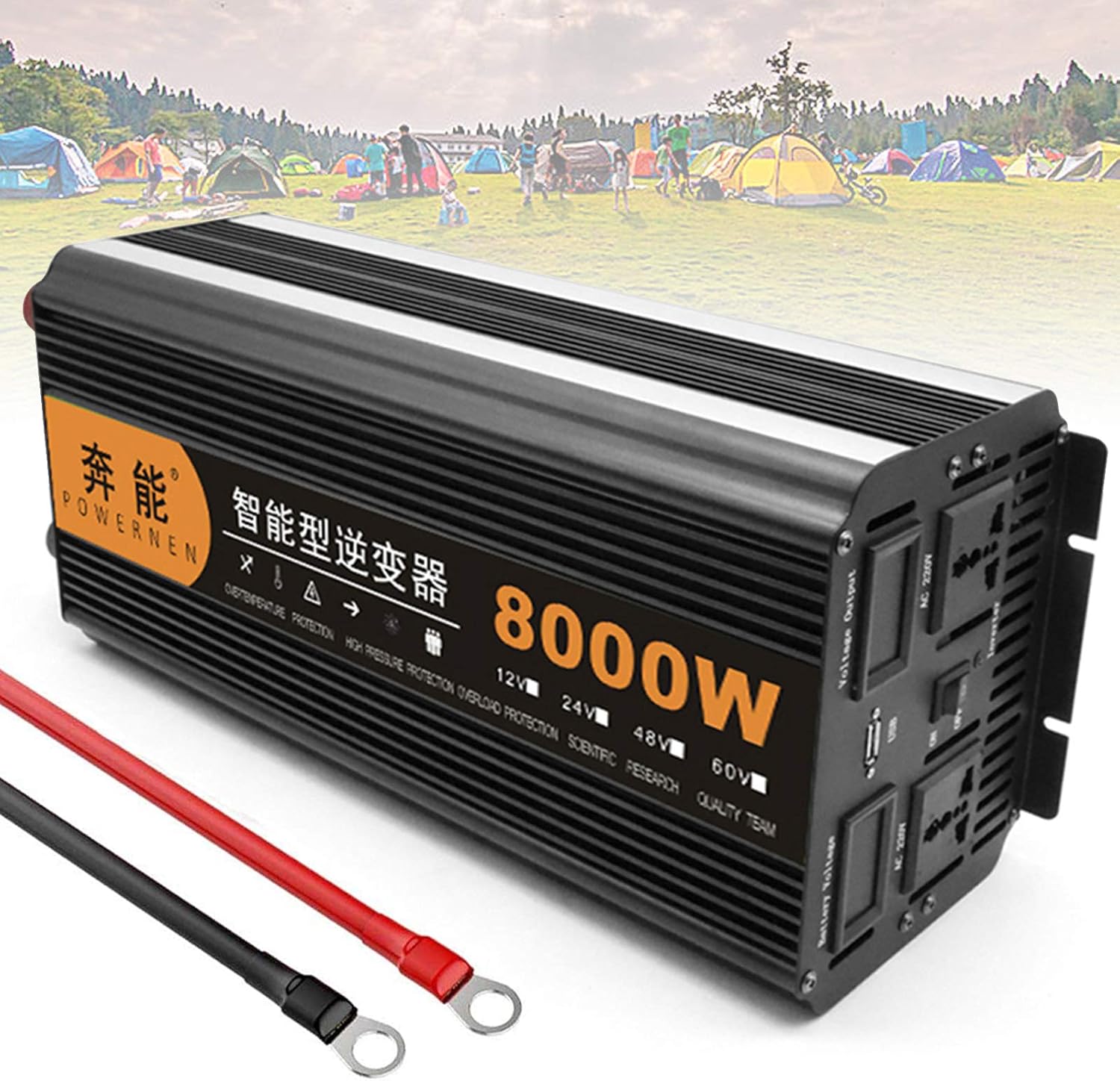 Amazon.com: Car Inverter with USB Port, Pure Sine Wave, Power Inverter ...