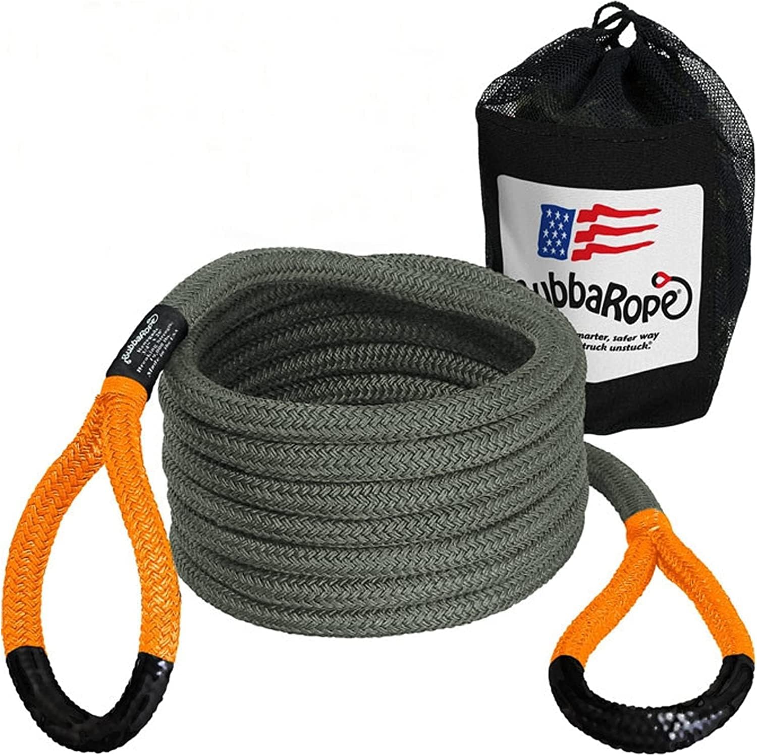 Amazon.com: Bubba Rope RENEGADE 176655BKG 3/4" x 30' ft. Recovery Rope ...