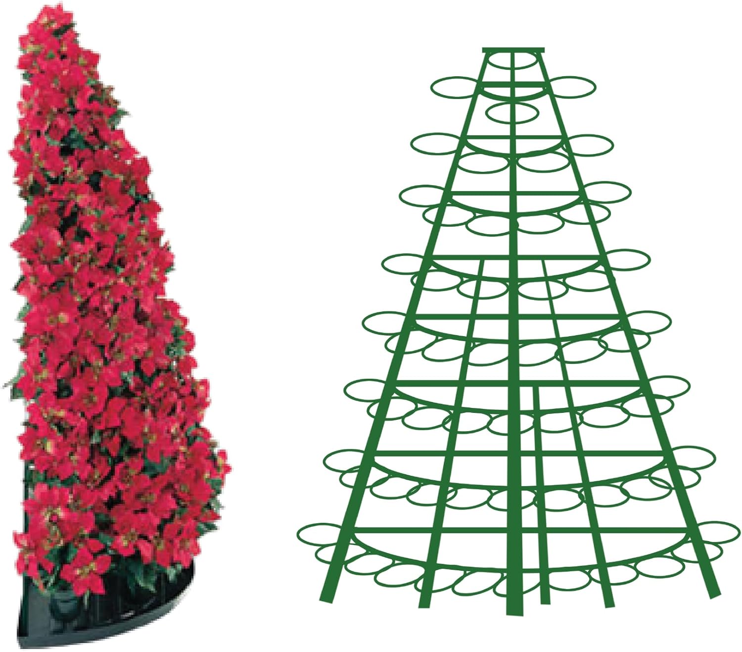 Amazon.com : Creative Displays Half Round Poinsettia Tree Rack Display ...