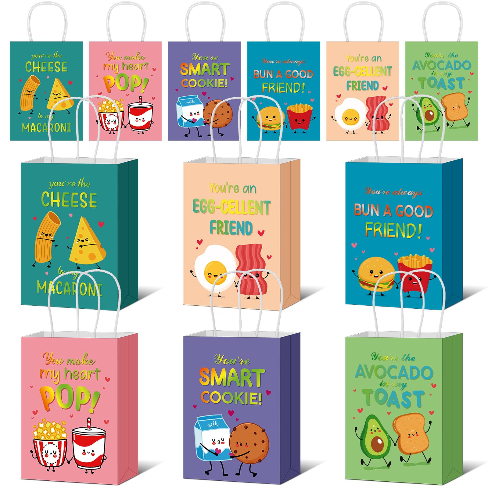 Amazon.com: Skyygemm 30 Pcs Valentine's Day Paper Gift Bags with ...