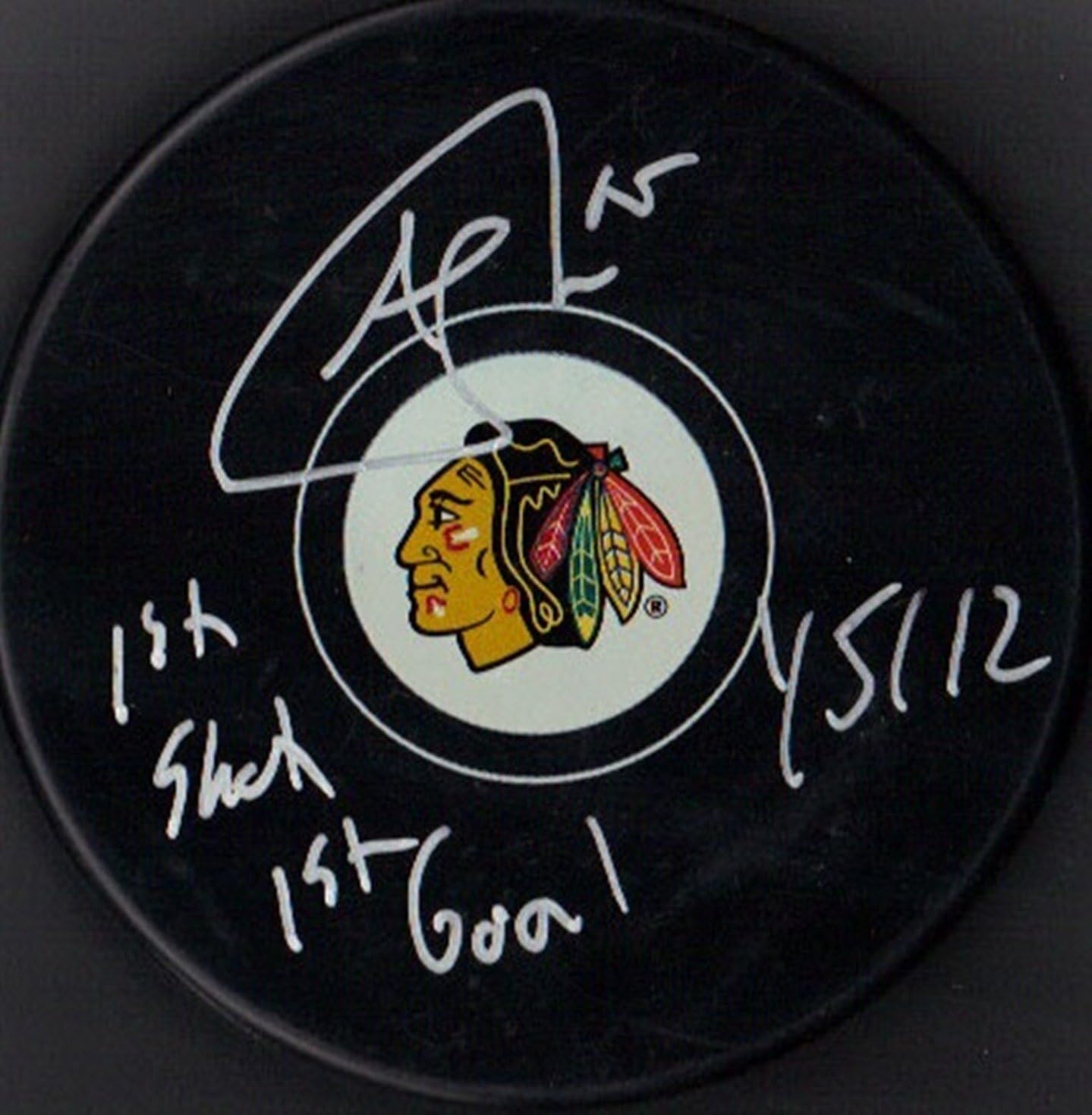 Andrew Shaw "1st Shot 1st Goal 1/5/12" Autographed Signed Chicago ...