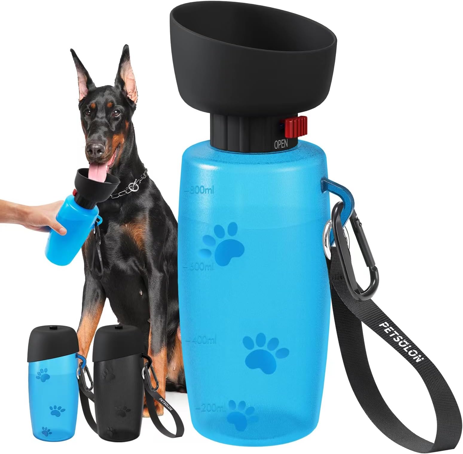 Pet Supplies : Dog Water Bottle, 28 oz Large Dog Water Dispenser with ...